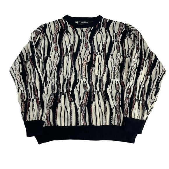 Alan Stuart | Sweaters | Alan Stuart Sweater Men 2xlt White Black 3d ...